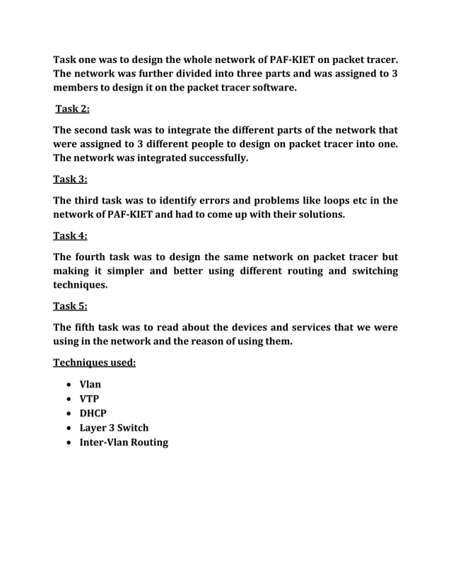 Routing And Switching Report Docx