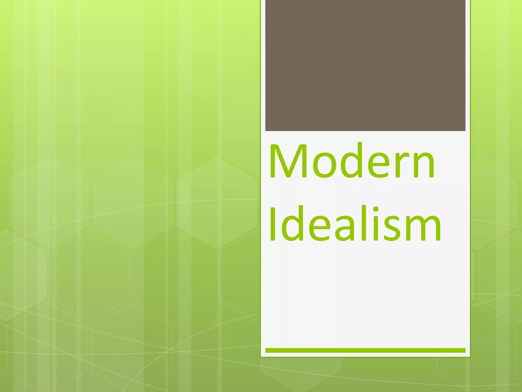 Idealism | PPTX