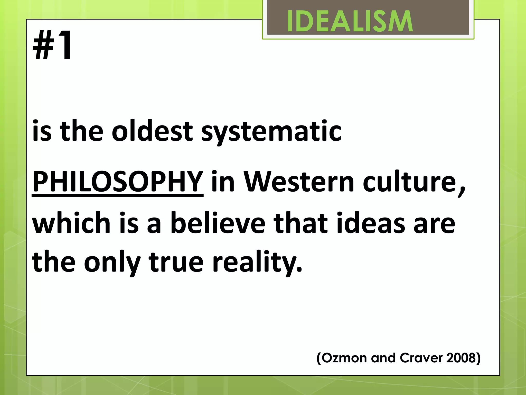 Idealism | PPTX