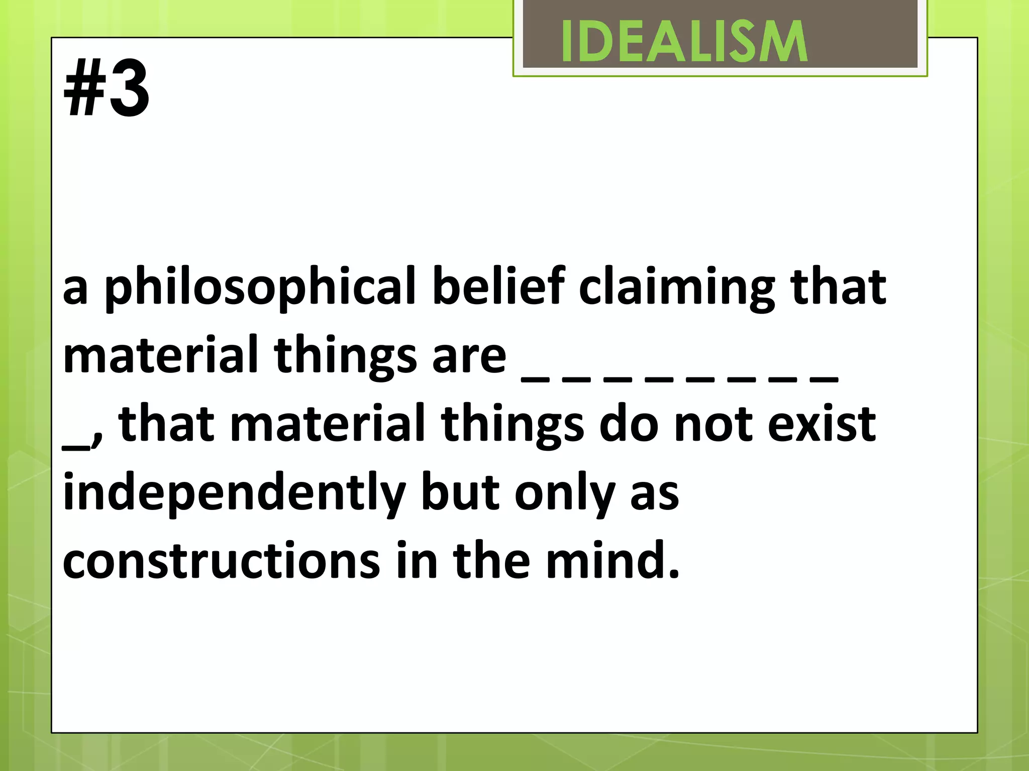 Idealism | PPTX