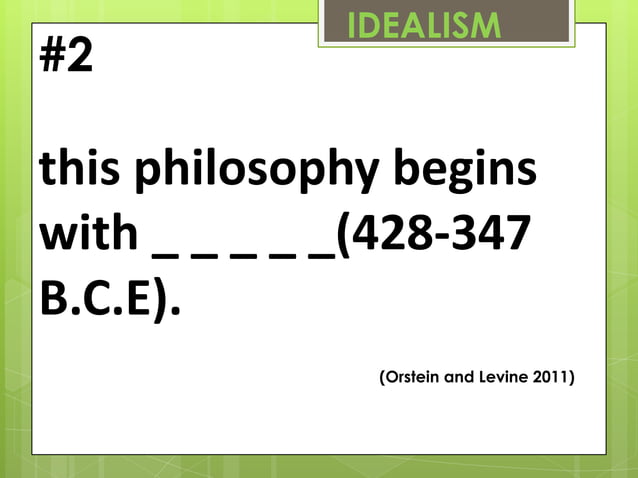 Idealism | PPTX