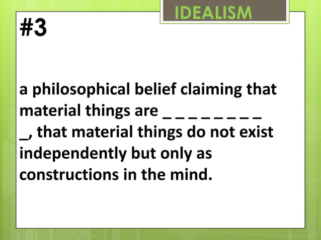 Idealism | PPTX