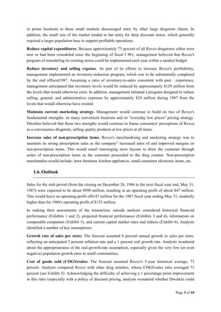 Case analysis on Revco LBO | DOCX