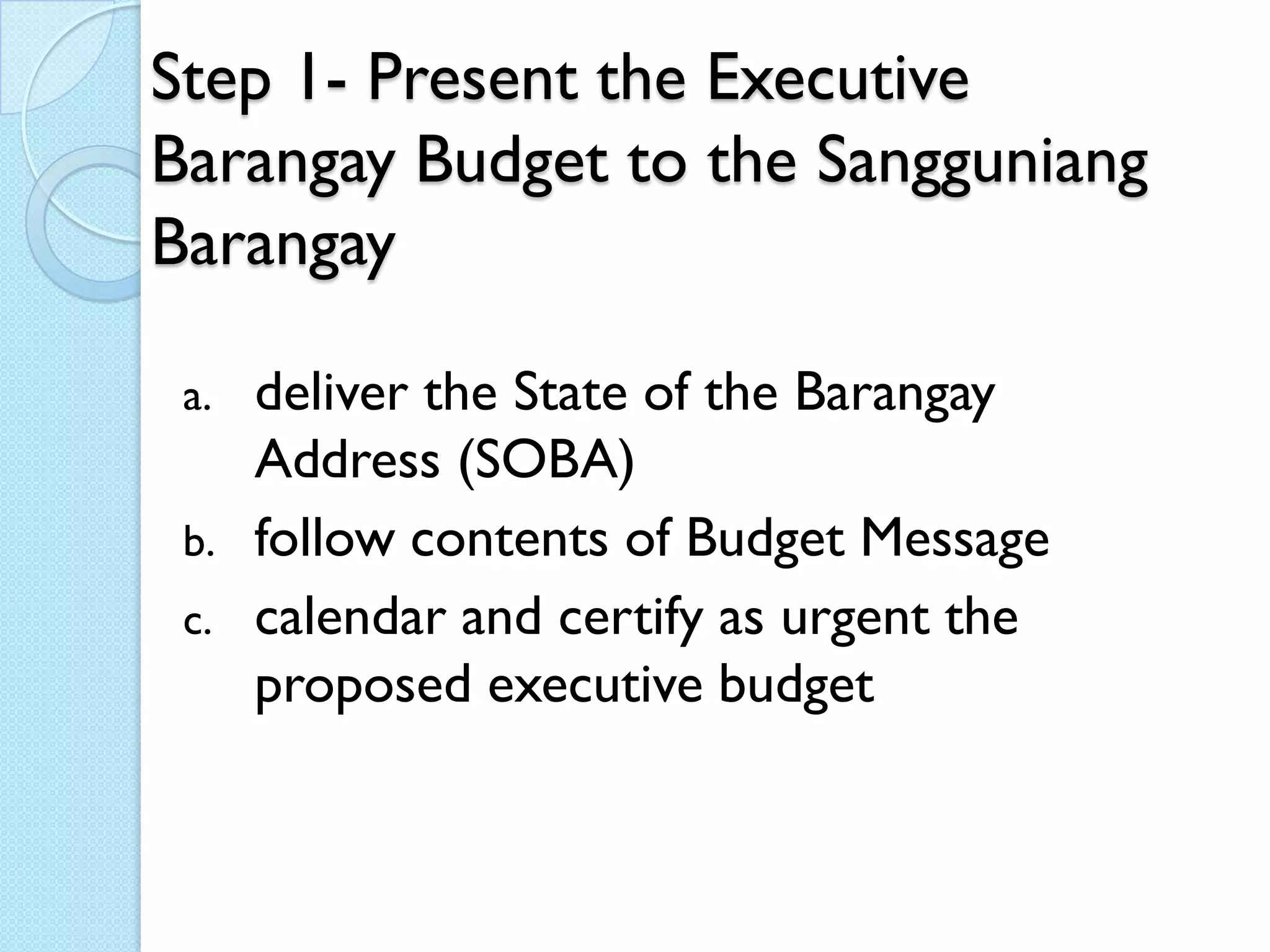 Overview in Barangay Budgeting | PPTX