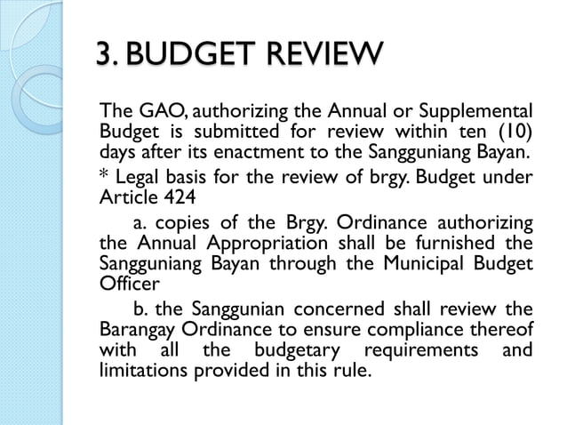 Overview in Barangay Budgeting | PPTX
