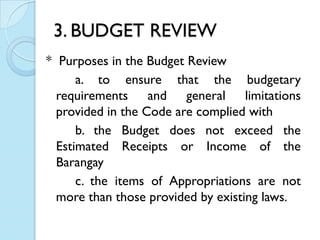 Overview in Barangay Budgeting | PPTX