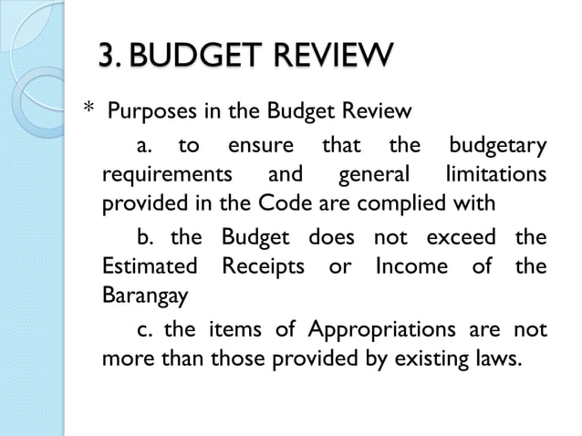 Overview in Barangay Budgeting | PPTX