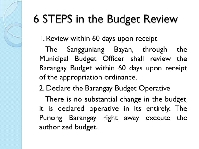 Overview in Barangay Budgeting | PPTX