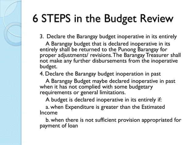 Overview in Barangay Budgeting | PPTX