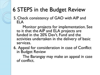 Overview in Barangay Budgeting | PPTX