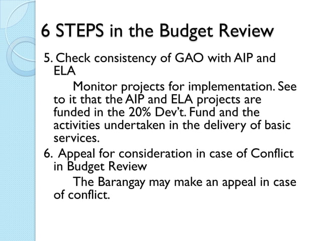 Overview in Barangay Budgeting | PPTX