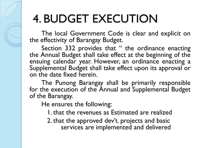 Overview in Barangay Budgeting | PPTX