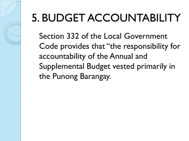 Overview in Barangay Budgeting | PPTX