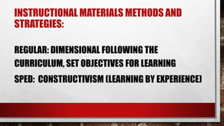 REGULAR AND SPED Compared | PPTX