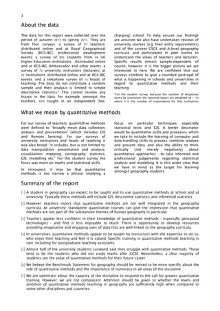 Quantitative Methods in Geography Making the Connections between ...