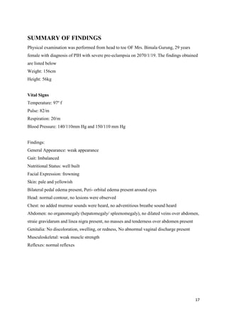 Case Study Report on PIH and Severe Pre eclampsia | DOCX