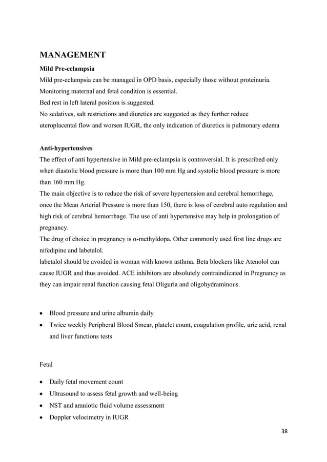 Case Study Report on PIH and Severe Pre eclampsia | DOCX | Pregnancy | Reproductive Health