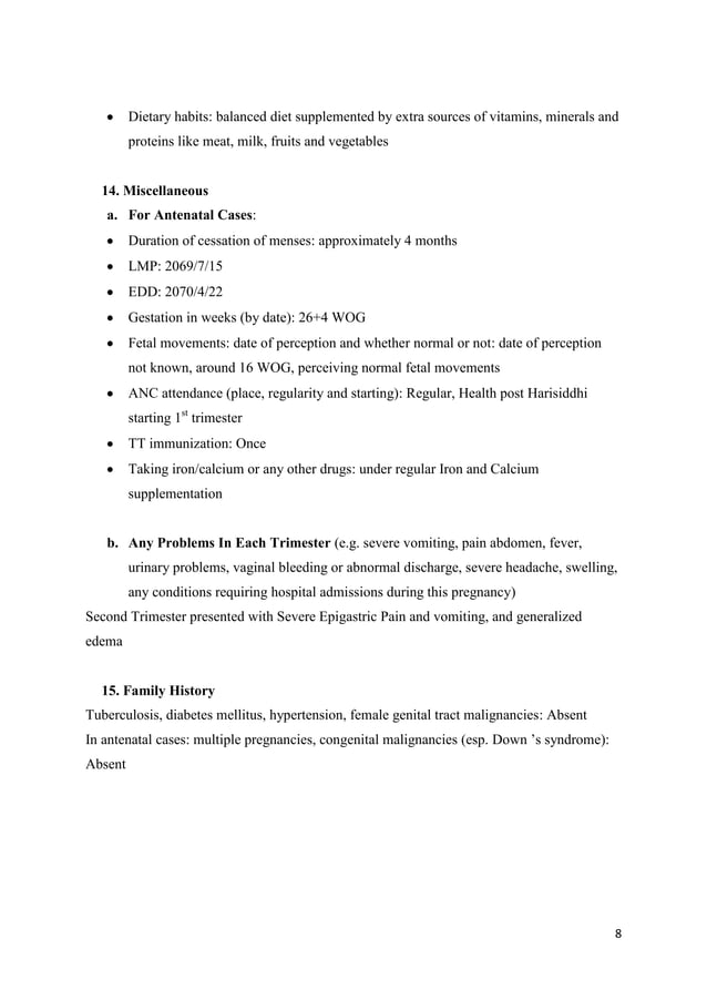 Case Study Report on PIH and Severe Pre eclampsia | DOCX | Pregnancy | Reproductive Health