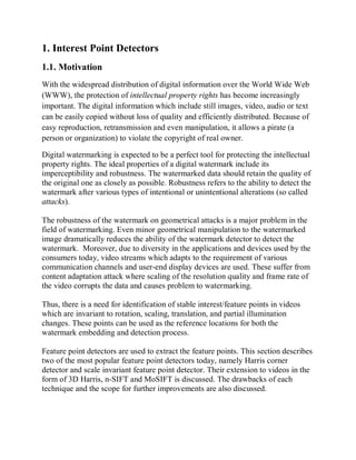 Literature Survey on Interest Points based Watermarking | PDF
