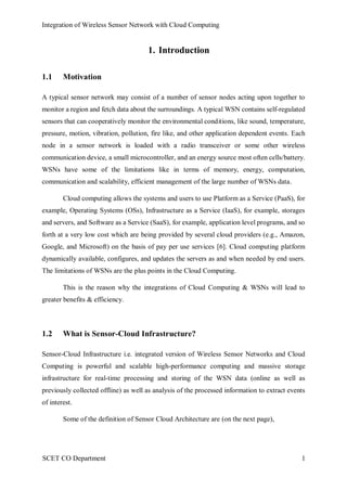 Sensor Cloud Infrastructure - Small Survey Report | PDF