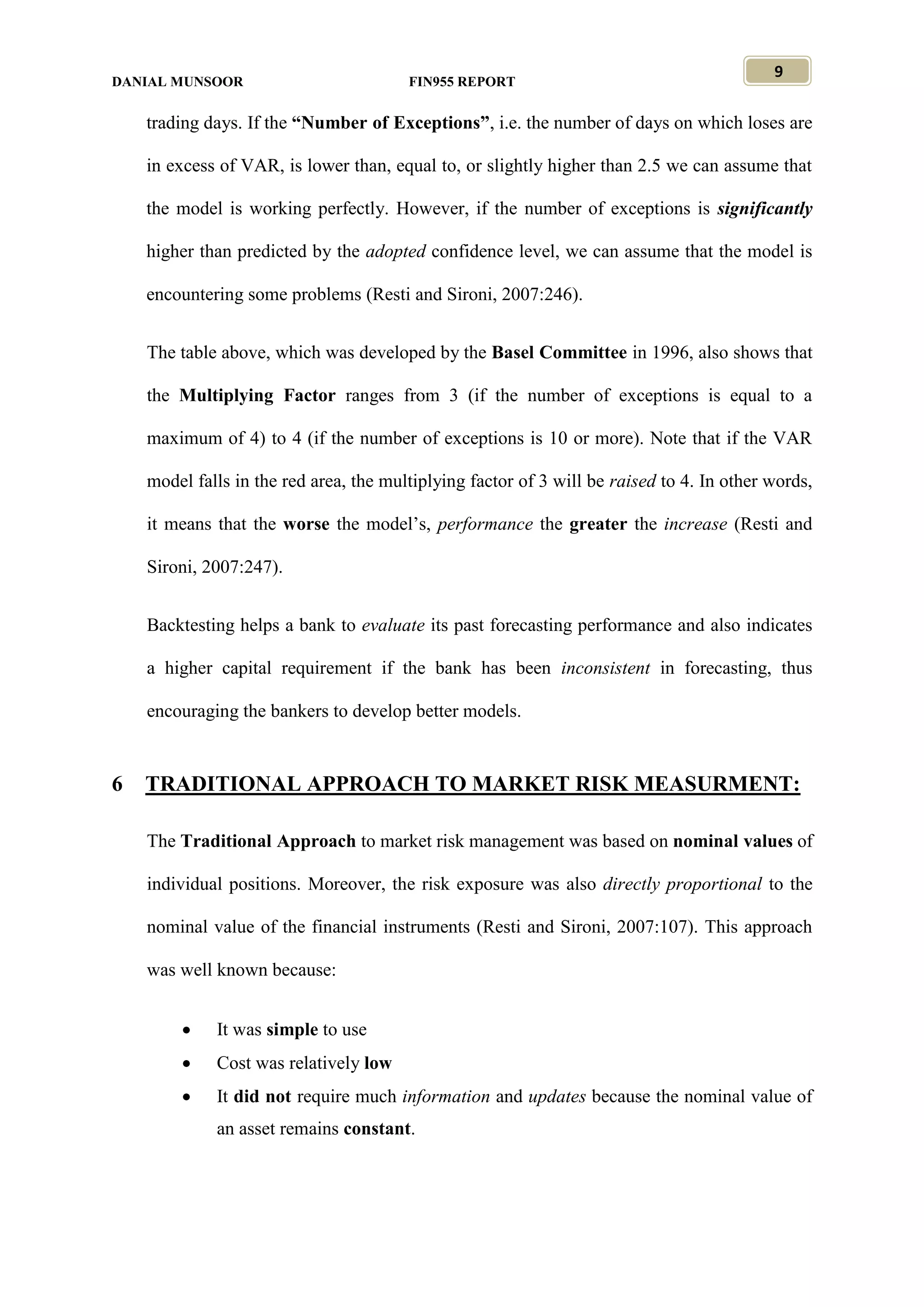 Measuring and Managing Market Risk | PDF