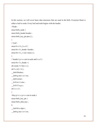 b tree file system report | DOCX | Computing | Technology & Computing