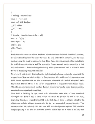b tree file system report | DOCX | Computing | Technology & Computing