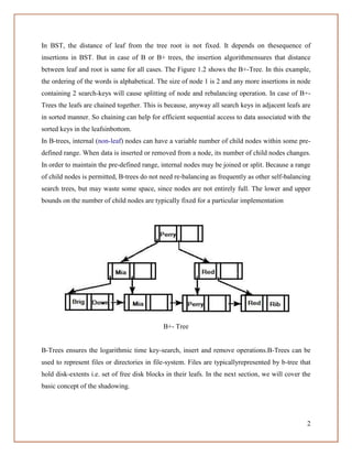 b tree file system report | DOCX | Computing | Technology & Computing