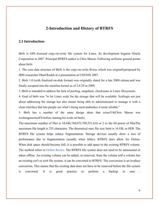 b tree file system report | DOCX | Computing | Technology & Computing