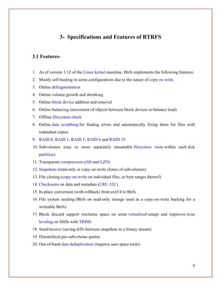 b tree file system report | DOCX | Computing | Technology & Computing