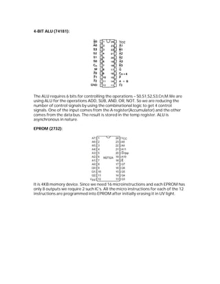Design and Fabrication of 4-bit processor | PDF