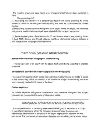 holographic interferometry | PDF