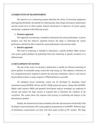seminar report on power quality monitoring | PDF
