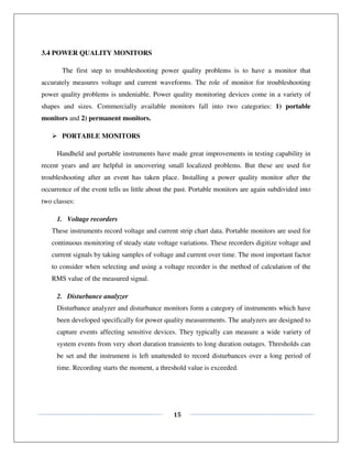 seminar report on power quality monitoring | PDF
