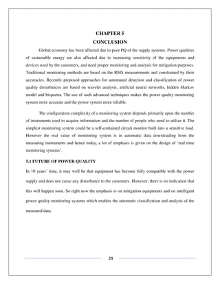 seminar report on power quality monitoring | PDF