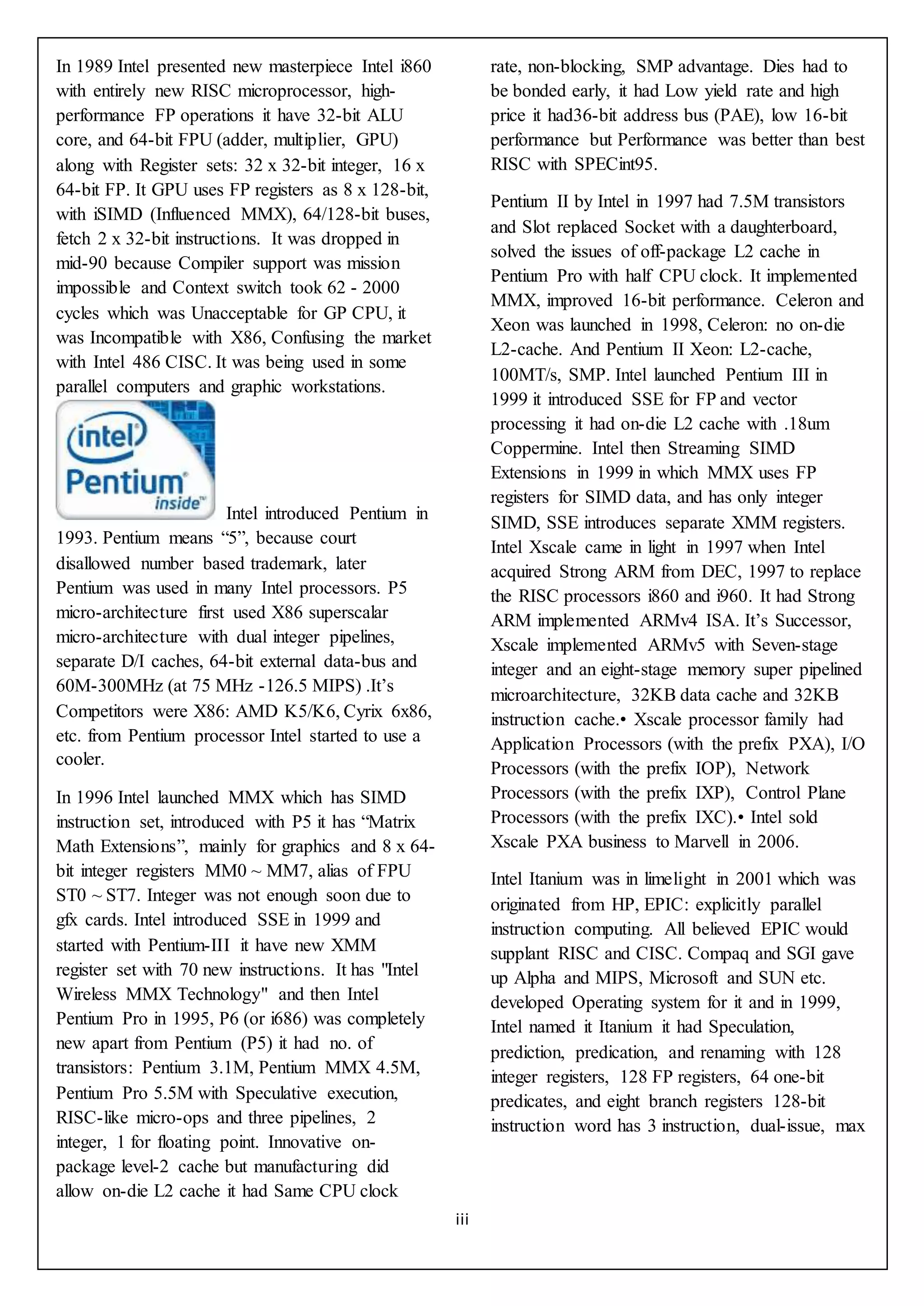 Intel i3 processor | DOCX