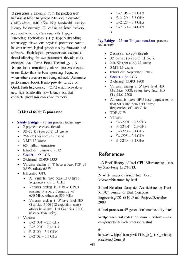 Intel i3 processor | DOCX