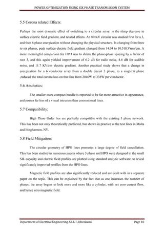 SIX PHASE TRANSMISSION SYSTEM REPORT | PDF