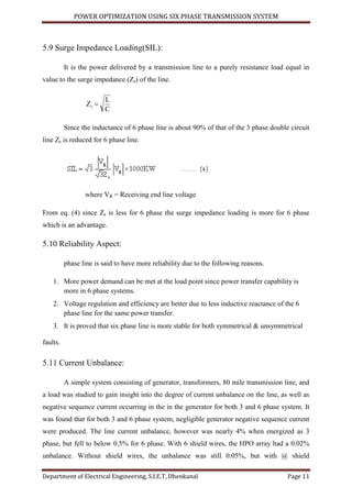 SIX PHASE TRANSMISSION SYSTEM REPORT | PDF