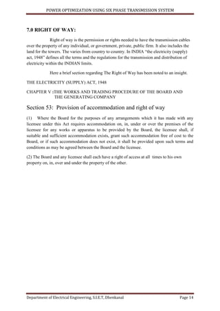 SIX PHASE TRANSMISSION SYSTEM REPORT | PDF