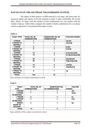 SIX PHASE TRANSMISSION SYSTEM REPORT | PDF