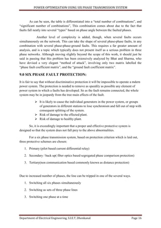 SIX PHASE TRANSMISSION SYSTEM REPORT | PDF
