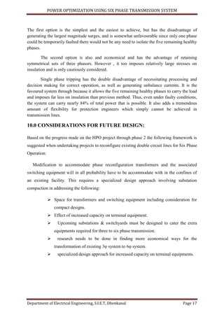 SIX PHASE TRANSMISSION SYSTEM REPORT | PDF