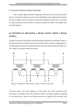 SIX PHASE TRANSMISSION SYSTEM REPORT | PDF