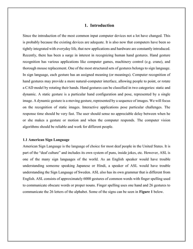 Hand Gesture Recognition using Neural Network | PDF