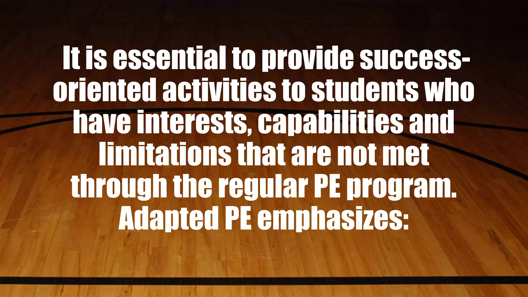 Adapted Physical Education | PPTX