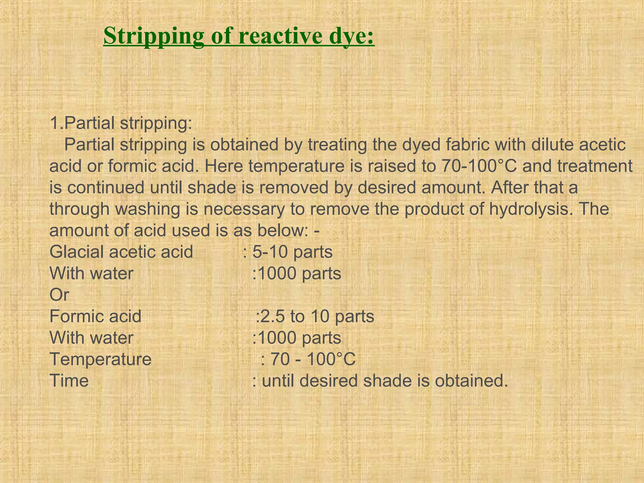 PROJECT : REACTION MECHANISM OF REACTIVE DYES IN ON CELLULOSE FIBER. | PPT