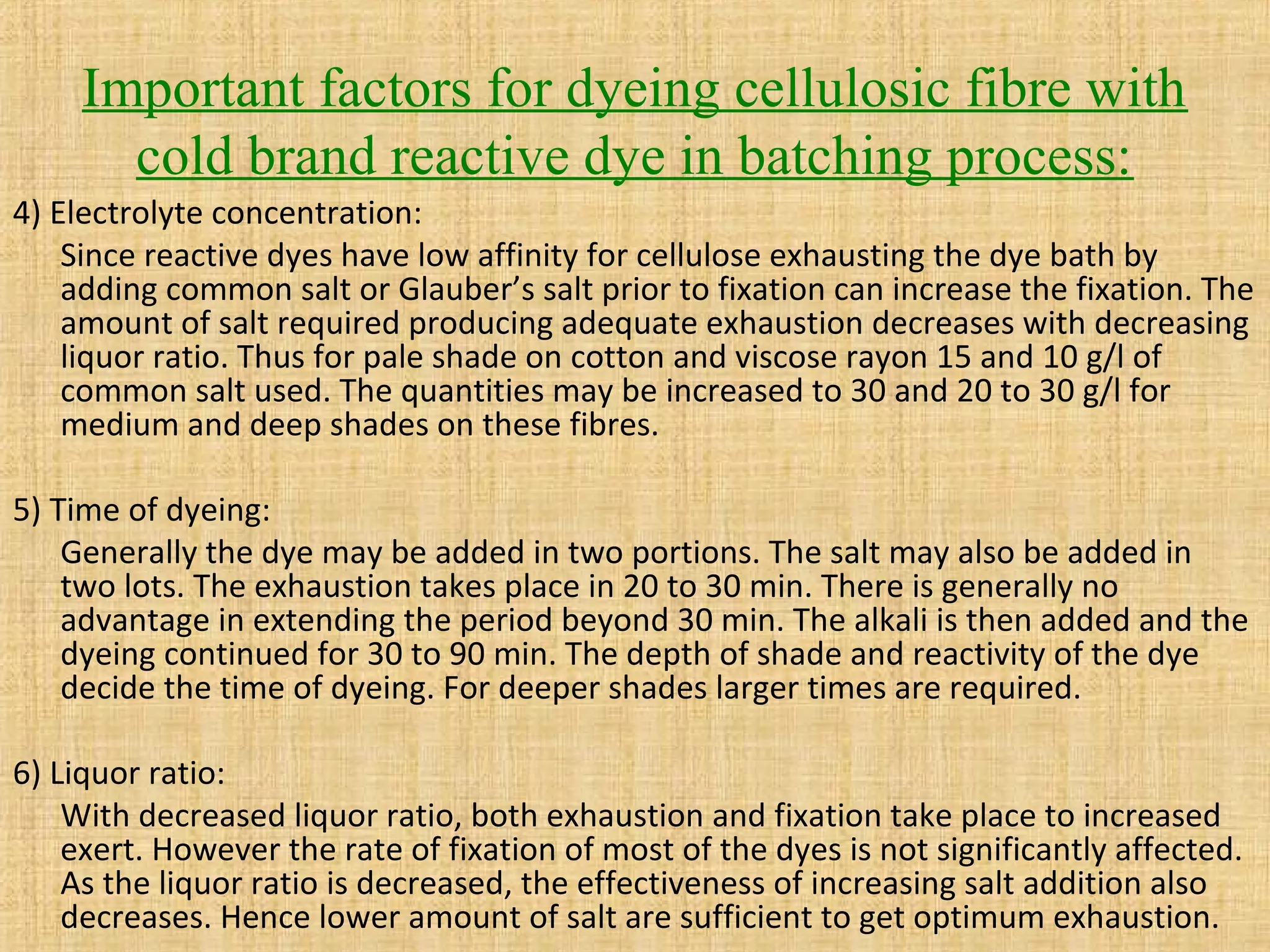PROJECT : REACTION MECHANISM OF REACTIVE DYES IN ON CELLULOSE FIBER. | PPT