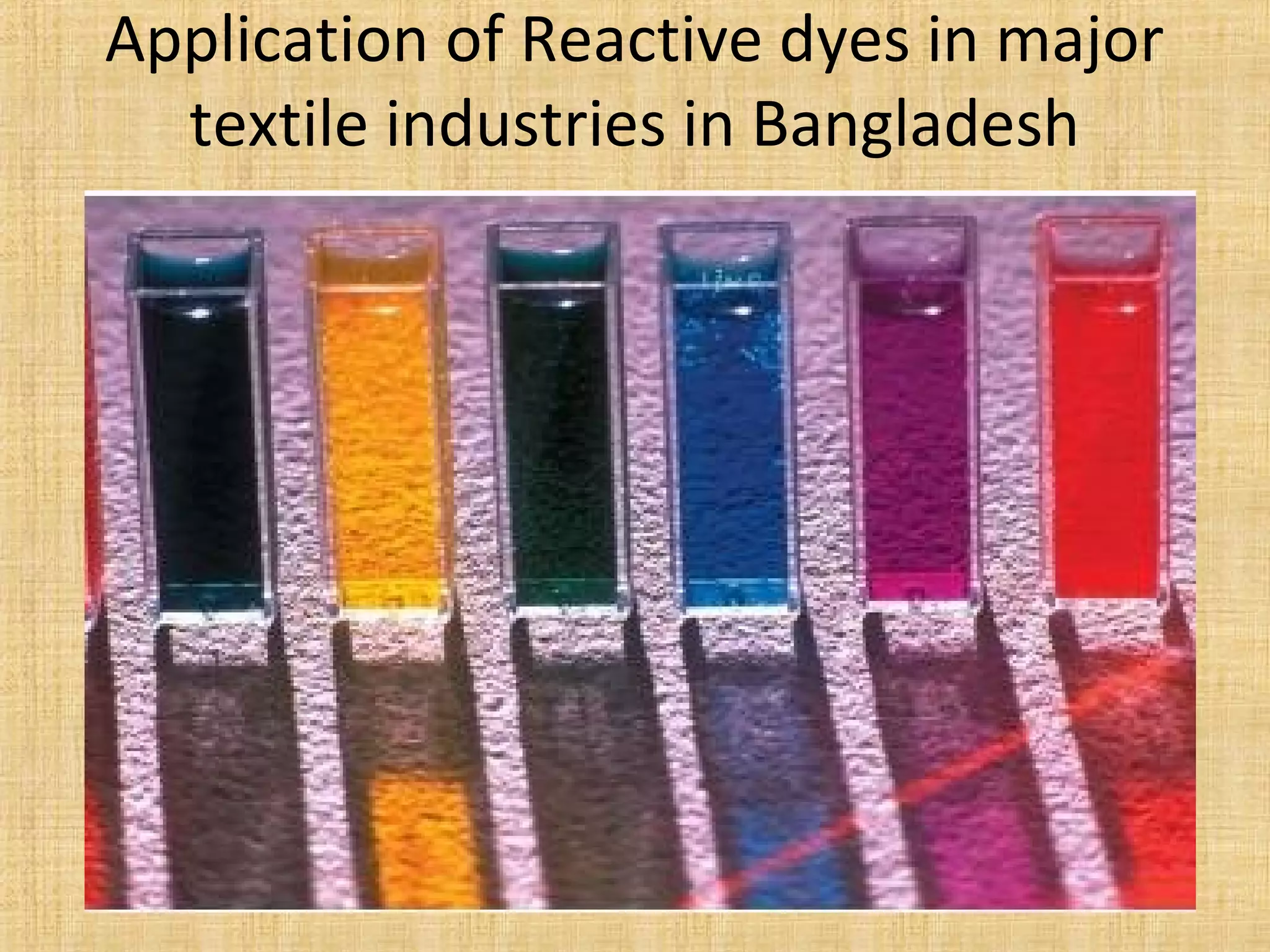 PROJECT : REACTION MECHANISM OF REACTIVE DYES IN ON CELLULOSE FIBER. | PPT