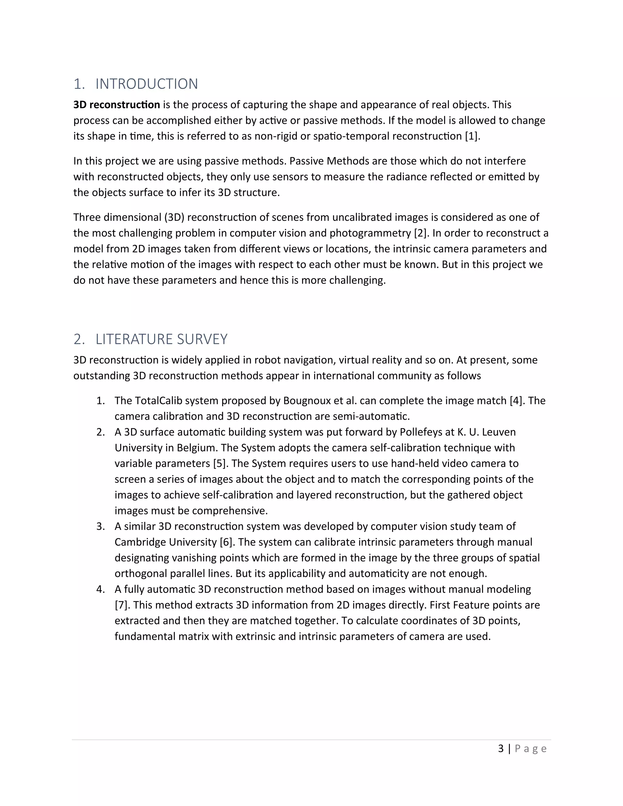 3D Reconstruction from Multiple uncalibrated 2D Images of an Object | PDF